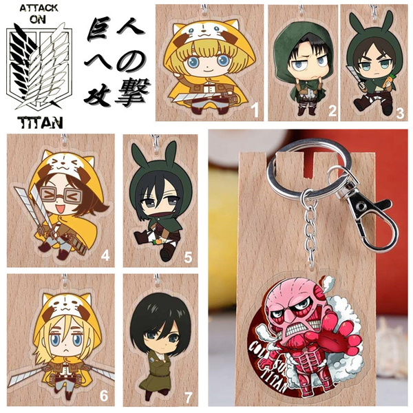 79 styles Attack on Titan Acrylic Keychain Anime Eren Mikasa Ackerman ...