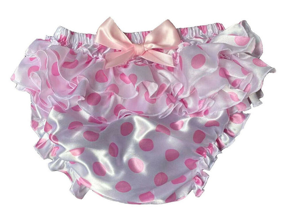 Haian ABDL PVC & Satin Pop Dot Ruffle Rhumba Pull- on Plastic Pants ...