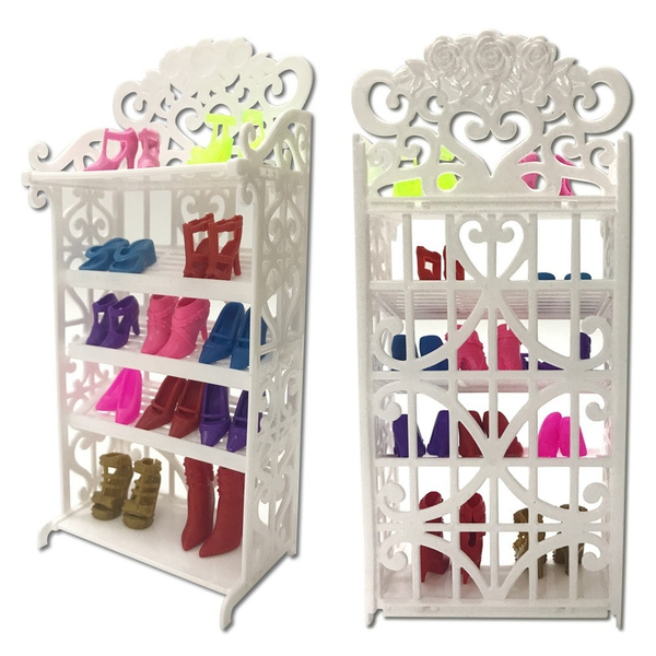 One Set 2019 Newest Doll Shoes Rack Playhouse Accessories For Barbie ...