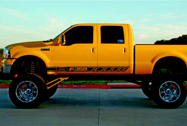 2 pcs -Ford Raptor F350 Racing Stripes graphics vinyl decal sticker ...