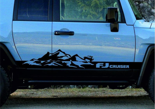 TOYOTA FJ CRUISER 2x body large Decals side Stripes graphics vinyl ...