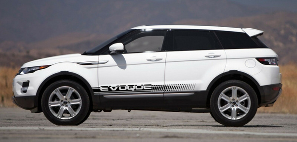 RANGE ROVER EVOQUE 2x side stripes body decasl vinyl graphic sticker ...