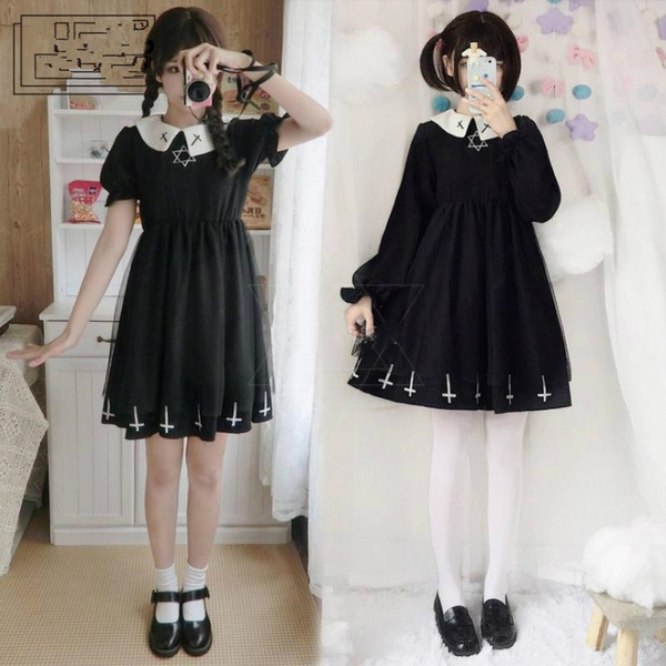 Soft Sister Lolita Cross Cosplay Dress Japanese Soft Sister Gothic ...