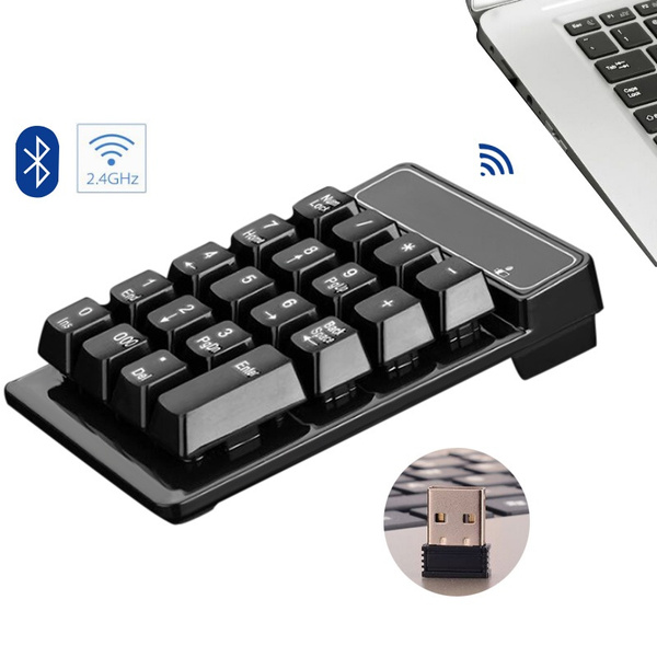 2.4GHz Mini USB Wireless Bluetooth Numeric Keypad 19 Keys Number Pad ...