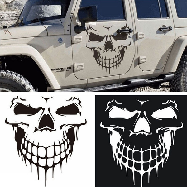 1pcs Skull Decal Horrific Skeleton Vinyl Car Hood Window Stickers