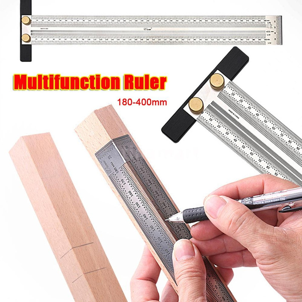 180-400mm High-precision Scale Ruler T-type Hole Ruler Stainless ...