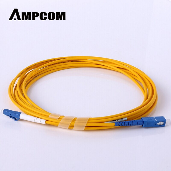AMPCOM SC LC Fiber Patch Cable Simplex 9/125 SC/UPC to LC/UPC ...