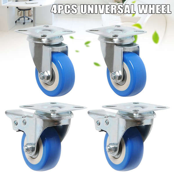 4pcs Casters Heavy Duty 2 Inch Pneumatic Caster Wheels No Noise Wheels ...