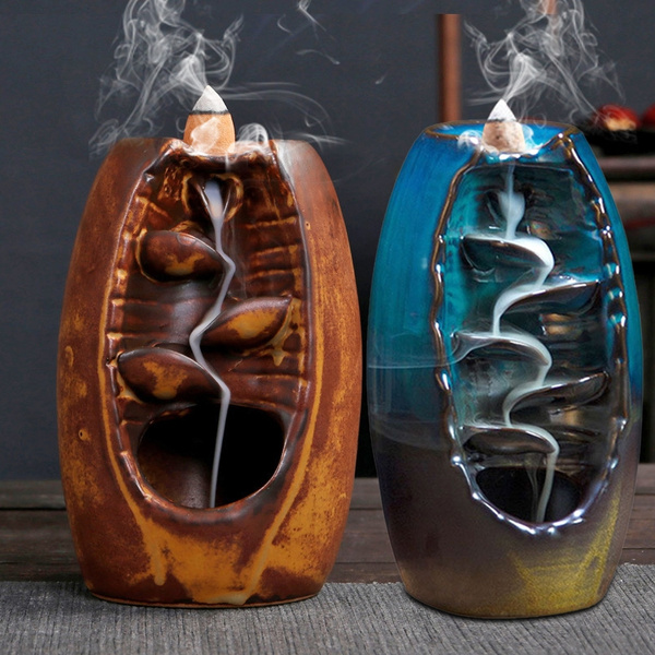 Backflow Censer Smoking Flow Ceramic Incense Holder Decoration for Home ...