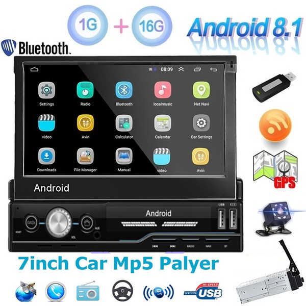 Universal Android 8.1 Car Radio GPS Car Multimedia Player 1 DIN 7 ...