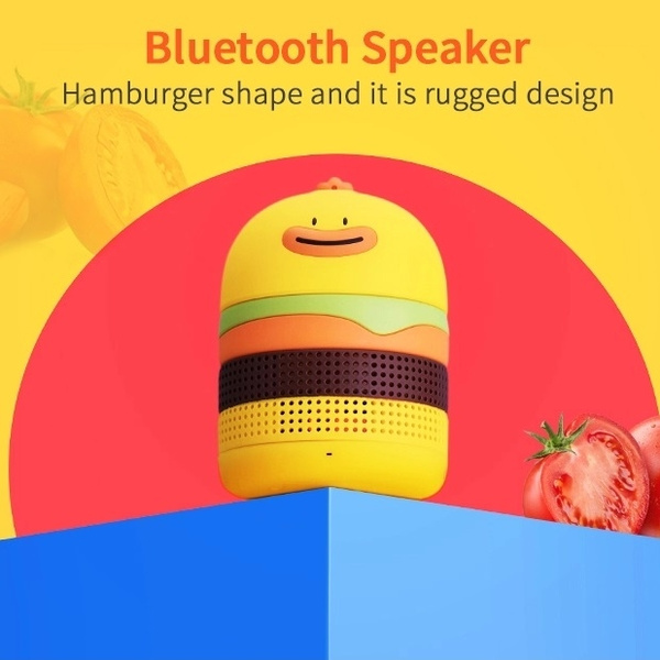 Creative Wireless Bluetooth Portable Burger Mini Speaker Cute Hamburger ...