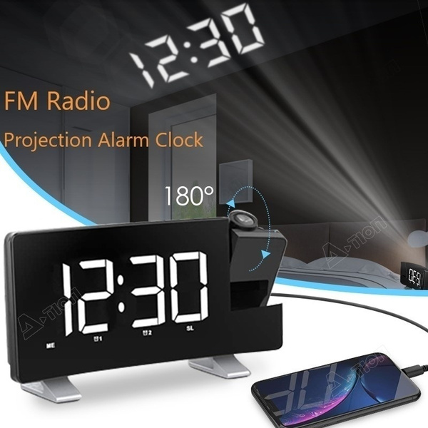New Newest Multifunctional Projection Digital Clock FM Radio Alarm ...