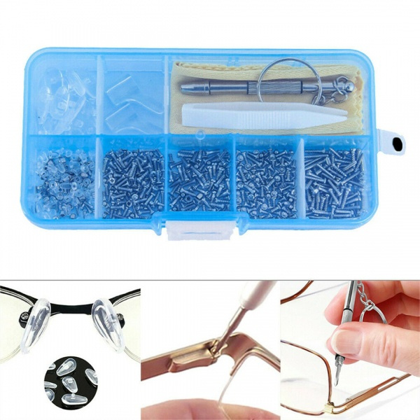 Spectacle Glasses Repair Set Kit Nose Tab Sunglasses Eyeglass Screw ...