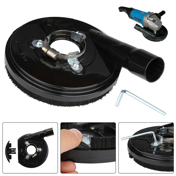 125mm 5" Black Dust Shroud Suction Hood for Angle Grinder Concrete ...