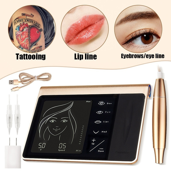 Permanent Makeup Machine Kit Charmer Princesses Eyebrow Lip Eyeline ...