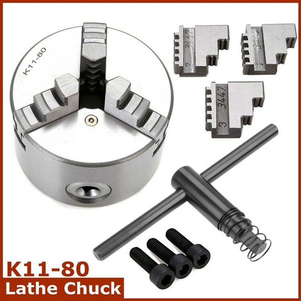 3inch SANOU K11-80 3-Jaw Self-Centering Lathe Chuck 80mm Diameter 0.07mm Small Volume | Wish