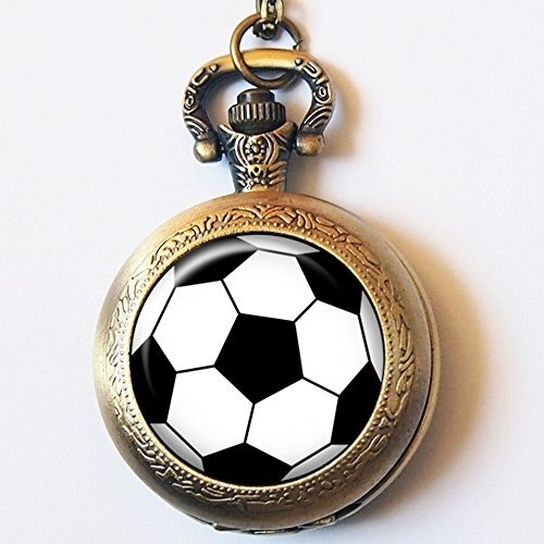 Vintage Soccer Ball Sport Pocket Watch Casestars Hand Craft World Cup ...