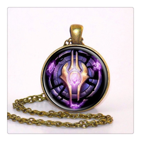 WoW World of Warcraft Round Pendant necklaces purple Charm Necklace | Wish