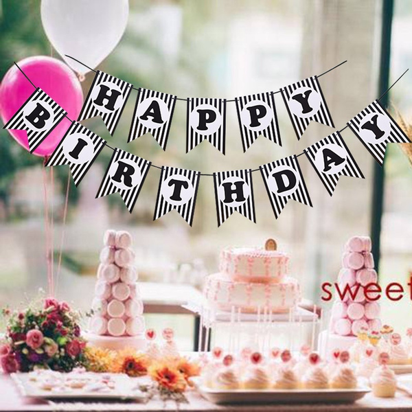 3M Happy Birthday Banner Pull Flag DIY Paper Craft for Boys Girls ...