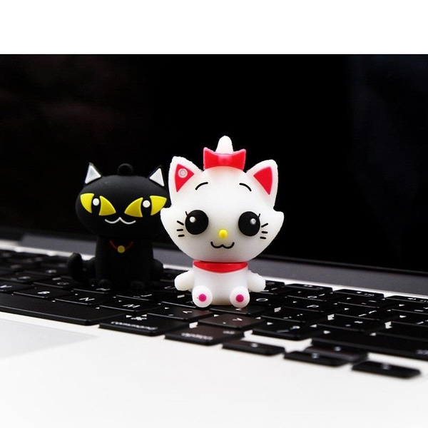 USB 3.0 Real Capacity Cute Beautiful White Cat Model pen drive usb ...