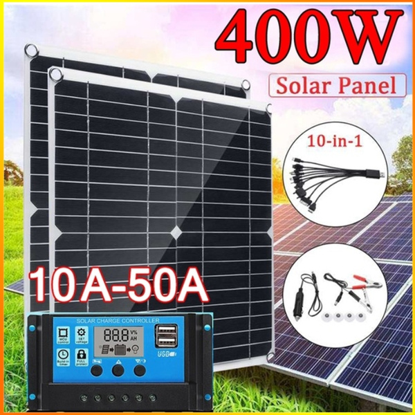 2020 new upgrade 400W solar panel flexible with 10-50A 12V 24V ...