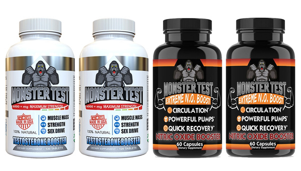 Monster Test Testosterone Booster & Nitric Oxide Circulation and ...