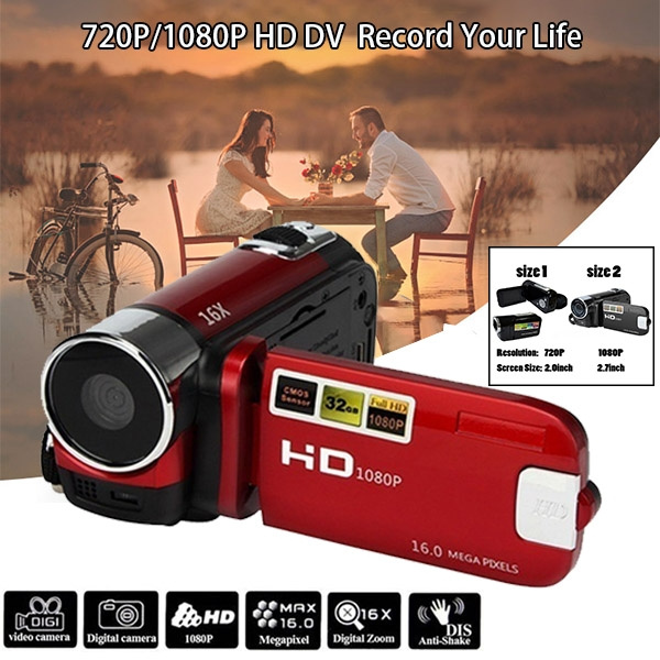 2.7 inch TFT LCD HD 720P 1080P 16MP 16X Digital Zoom Camcorder Video DV ...