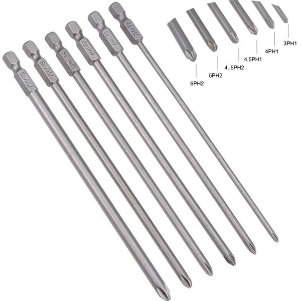 6/8/10/12PCS 50/75/150mm S2 Alloy Steel 1/4 Inch Hex Shank Magnetic ...