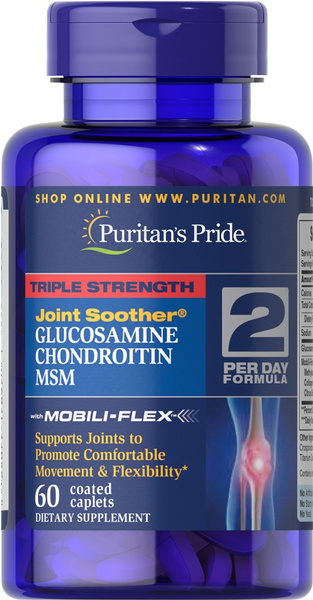 Puritan's Pride Triple Strength Glucosamine, Chondroitin & MSM Joint ...