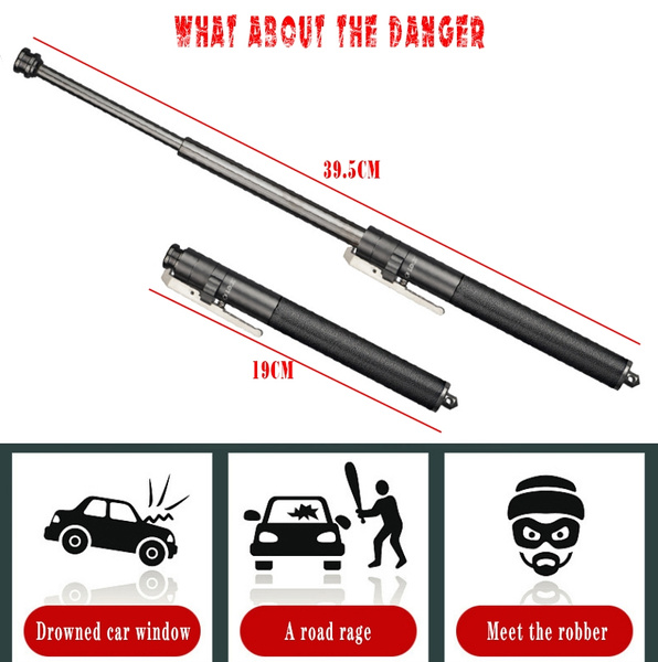 Portable Self-defense Telescopic Stick Self-defense Crowbar Three ...