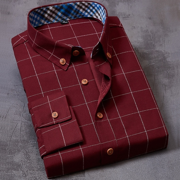 Men's Long Sleeve Slim Fit Shirt Business Leisure Office Professional ...