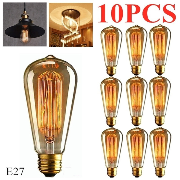 1/3/5/10PCS 40W E27-ST64 Vintage Led Edison Bulbs Antique Filament ...
