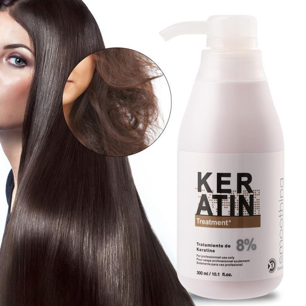 Pure Keratin Brazilian Hair Treatment 5% Keratin Straighte Curly Hair ...