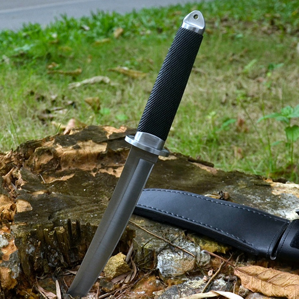 Outdoor straight knife camp tactical hunting knife camp survival knife ...