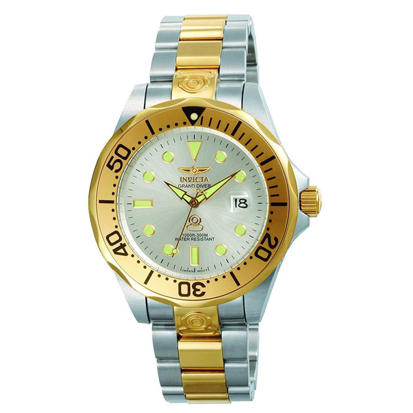 Invicta Men's Grand Diver Pro 3050 White Stainless-Steel Automatic Self ...