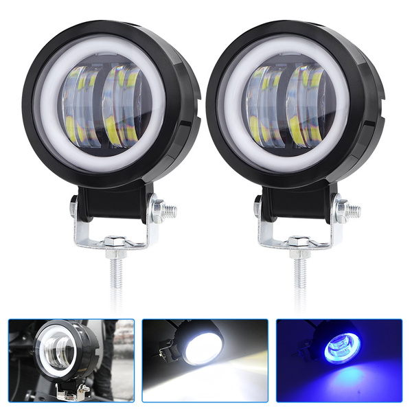 2pcs Fashion Motorcycle CREE LED Work Light Round Spot Lamp Motorbike ...