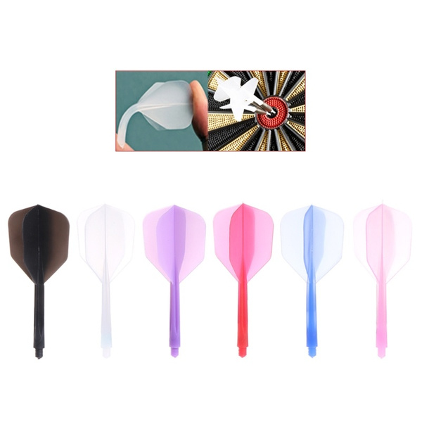 6pcs Plastic Professional Dart Flights 2BA Screw Soft Durable 80mm ...