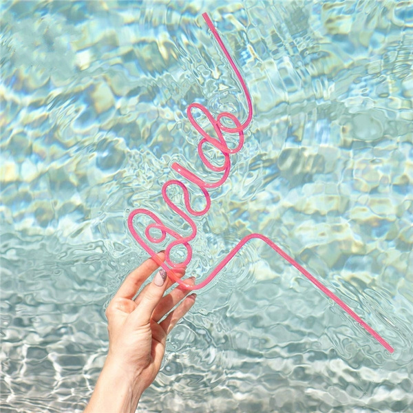 Team Bride to be letter Straws Reusable Plastic Straws For Wedding ...
