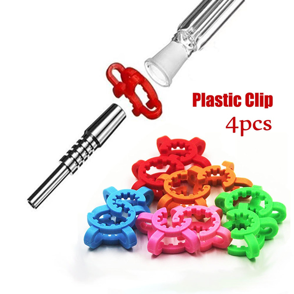 4pcs 10mm 14mm 19mm Plastic Keck Clip Laboratory Lab Clamp Clip Plastic ...