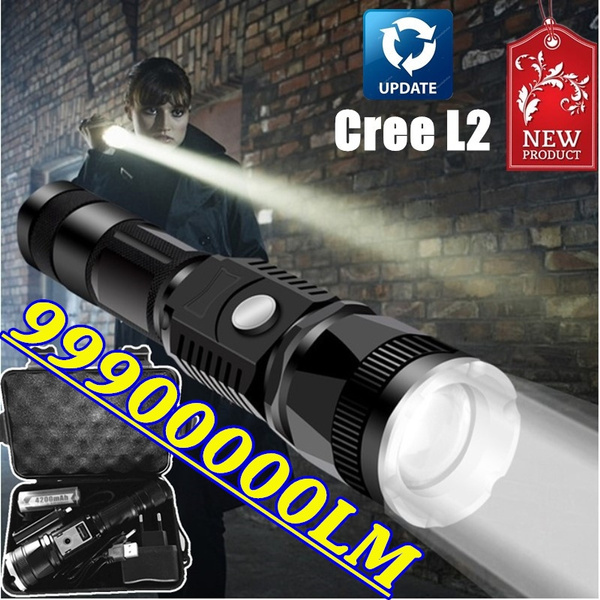 2020 New Updated Version CREE L2 Led Torch Range Penlight Phone USB ...