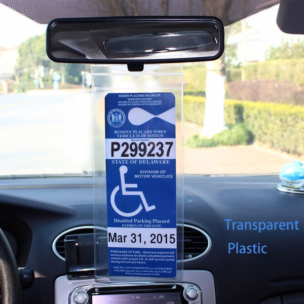 Transparent Protection Parking Permit cover Handicap Parking Permit ...