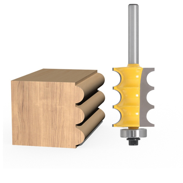 1pc 6mm 1/4inch Shank Large Triple Bead Column/Face Molding Router Bit ...