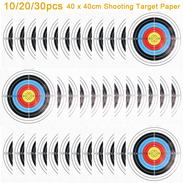 10/20/30 Pcs 40x40cm Professional Archery Target Paper Crossbow Full ...