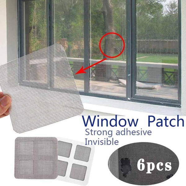 6PCS Anti-mosquito Mesh Sticky Wires Patches Window Mosquito Netting ...