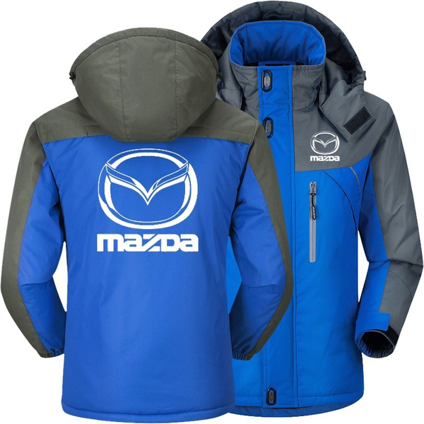 Mazda Car Logo Windbreaker Outdoor Autumn Winter Fleece Thick Warm ...