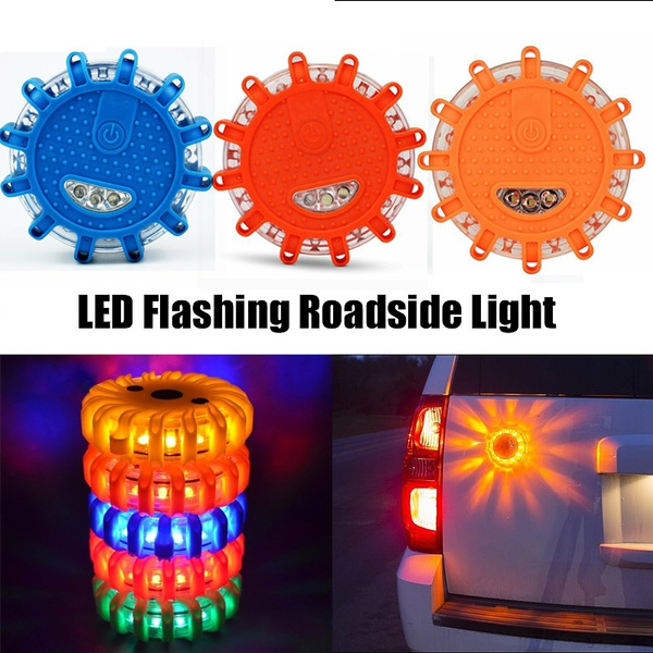 LED Emergency Car Lights Road Flares Warning Night Lights Roadside Disc ...
