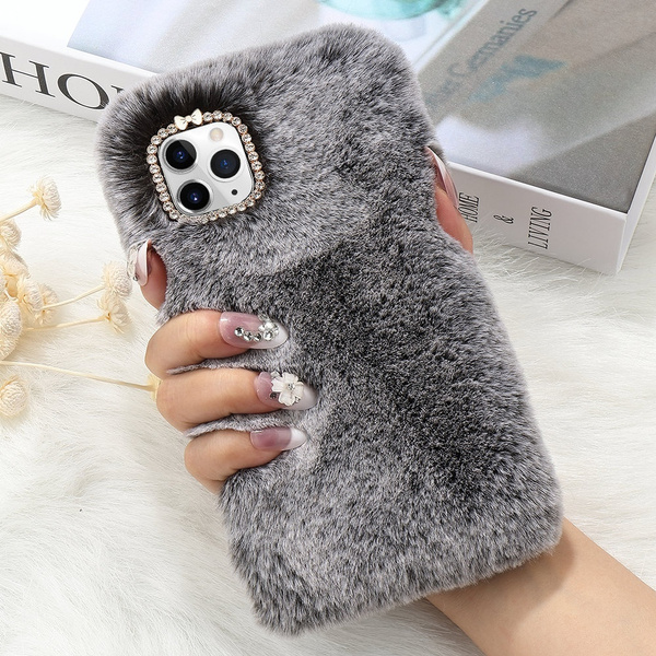 Luxury Fluffy Case for IPhone 11 11 Pro XS Max XR Winter Warm Hairy ...
