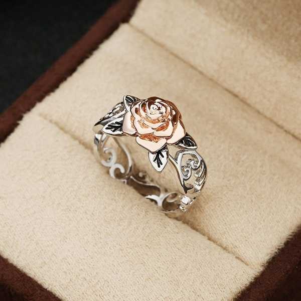 Delicate Floral Rings Rose Shaped Rings Delicate Alloy Rings Gift Rings ...