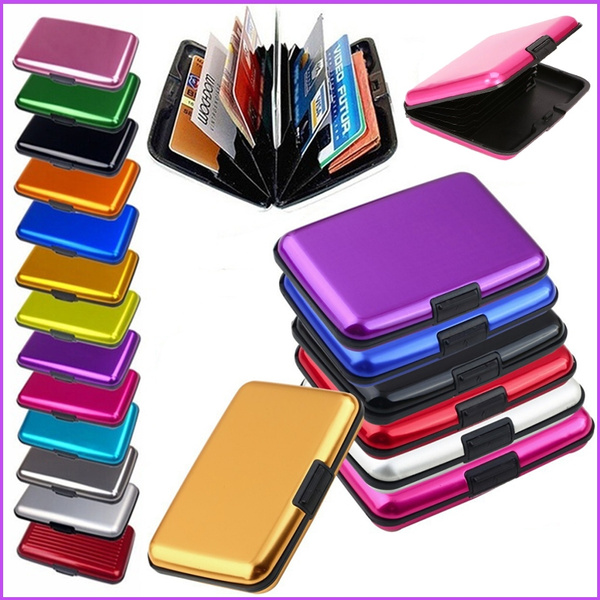 Anti-RFID Scanning Protect Card Holder Aluminum Metal Blocking ID ...