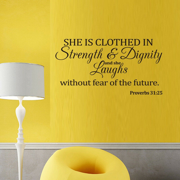 Wall Art Sayings Vinyl Sticker Decor Decal Bible Verse Scripture Quote ...